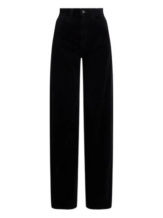 Polo Ralph Lauren pantalon en velours c&ocirc;tel&eacute; &agrave; coupe ample - Noir