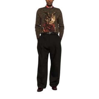 Etro Rundhals-Strickpullover - - Knitwear - Herren - Braun - L