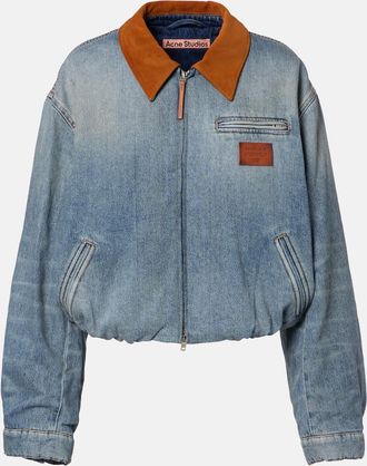 Acne Studios Veste blouson Okra en jean et daim