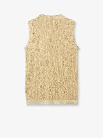 Golden Goose Womens Sequin Sweater Melyssa Beige Polyamide
