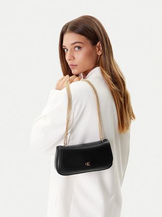 Calvin Klein Handtasche Calvin Klein Ck Convertible Chain Medium Bag LV04F3171G Schwarz