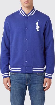 Polo Ralph Lauren Blouson aviateur en coton m&eacute;lang&eacute; avec logo poney brod&eacute;