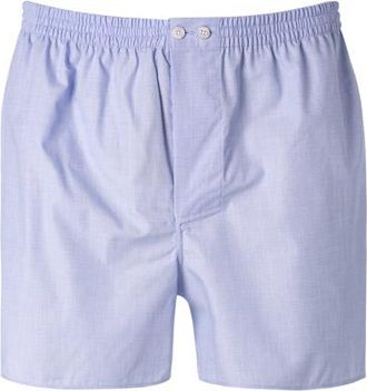 Zimmerli Herren Boxershorts blau Baumwolle & Mix unifarben