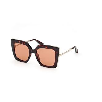Max Mara Eckige Sonnenbrille - - Accessories - Damen - Braun - 52 MM