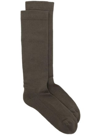 Rick Owens chaussettes Luxor à logo intarsia - Vert