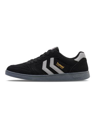 Hummel Unisex Handball PERFEKT Synth. Suede Sneaker, Black/Grey, 44 EU