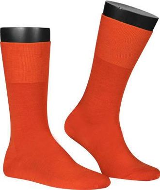 Falke Herren Socken orange Merinowolle unifarben