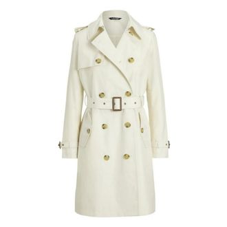 Ralph Lauren Kurzer Trenchcoat mit doppelreihiger Knopfleiste - - Coats - Damen - Wei&szlig; - S