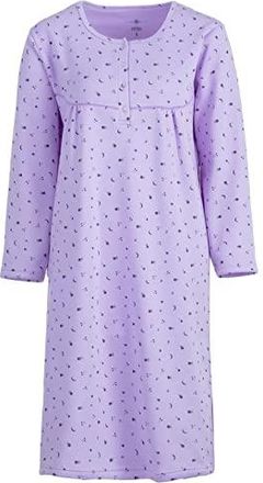 Zeitlos Lucky Chemise de Nuit Dames Thermo Douce Manches Longues Vêtement de Nuit, Farbe:Flieder, Größe-Damen:XL