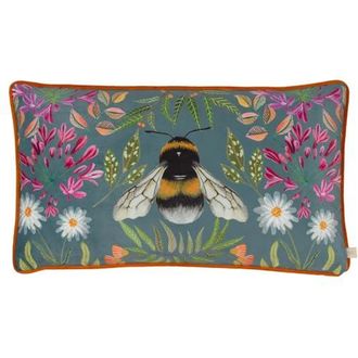 furn. Wylder Nature House of Bloom Zinnia Bee Housse de Coussin rectangulaire