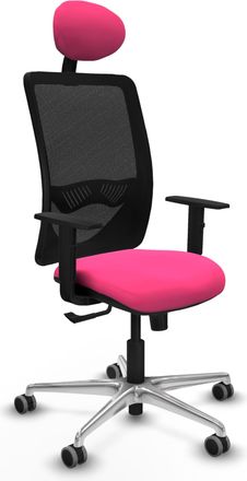 Piqueras y Crespo Drehstuhl Rosa Zulema mit 1D-Armen, h&ouml;henverstellbarer Lendenwirbelst&uuml;tze und festem Kopfteil, ausgestattet mit Sincro 3-Positionen und Schneideschaum