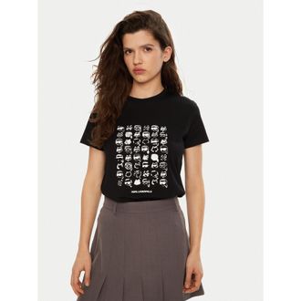 Karl Lagerfeld T-Shirt A1W17124 Schwarz Regular Fit