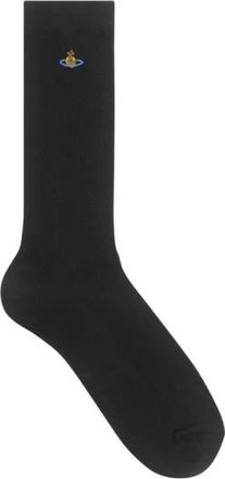 Vivienne Westwood Femme, Sous-v&ecirc;tements, Noir, Taille: S Ribbed Crew Sock