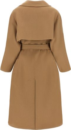 Max Mara Womens Beige Virgin Wool Coat Clothing