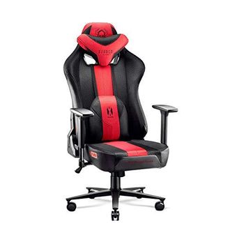 Diablo Gaming Stuhl Stoff X-Player 2.0 - Breite Sitzfläche - Gaming Chair mit 3D Armlehnen - Nacken/- Lendenkissen Wippfunktion - Bürostuhl 150 kg - Pc Gamin