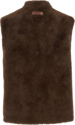 Lou Andr&eacute;a Mink-Effect Eco-Fur Vest - Brown