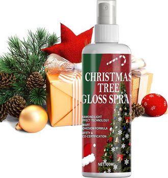 Generico Christmas Tree Gloss Spray - Natural Glow Mist, 100 ml Shiny Brightening Spray for Christmas Trees | Enhances Tree Glow & FestiveSparkles for Indoor H