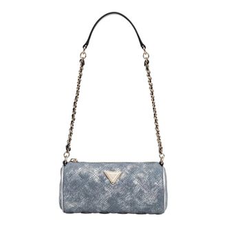 Guess Giully Quilted Barrel Chain Strap - - Bags - Damen - Blau - ONE SIZE