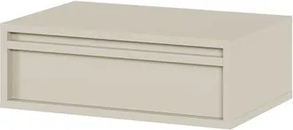 Selsey Nachttisch Beistellschrank Beistelltisch Nachtschrank 50 cm Hängend mit Schublade Graubeige Evo