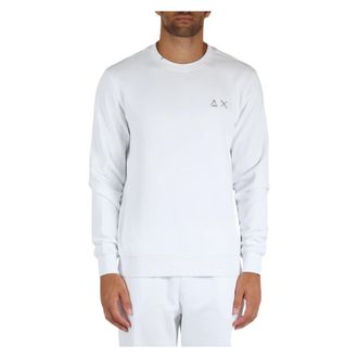 Sun 68 Bestickter Rundhalsausschnitt mit gerippten B&uuml;ndchen - - Sweatshirts & Hoodies - Herren - Wei&szlig; - 2XL