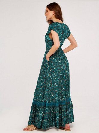 Apricot Maxikleid Maxikleid mit bestickter Bord&uuml;re