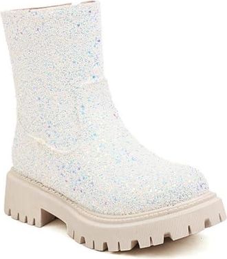 Generic Bottines tendance &agrave; paillettes pour femme - Bout rond - Semelle &agrave; crampons - Semelle &eacute;paisse - Fermeture &eacute;clair lat&eacute;rale - Chaussures d&eacute;contract&eacute;es, b