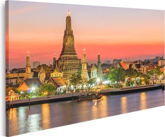 Islandburner Prime Bild auf Leinwand Bangkok Thailand Bankok Wat Arun Tempel Sonnenuntergang Bilder Wandbilder Poster