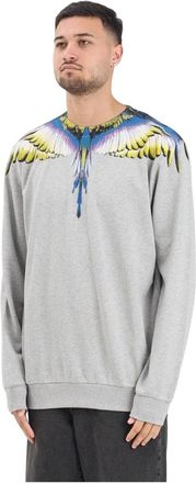 Marcelo Burlon Homme, Sweatshirts et sweats &agrave; capuche, Gris, Taille: XL Crewneck SweaT-shirt