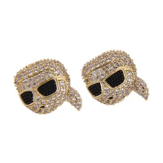 Karl Lagerfeld Femme, Accessoires, Jaune, Taille: ONE Size K/Ikonik 2.0 Pave Karl Studs