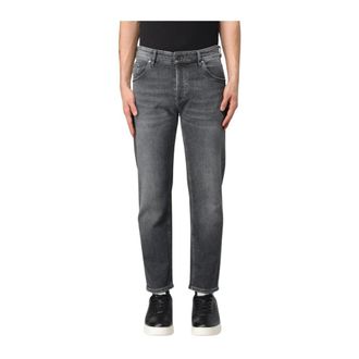Pantaloni Torino Anthrazitfarbene Straight Leg Jeans - - Jeans - Herren - Schwarzk - W35