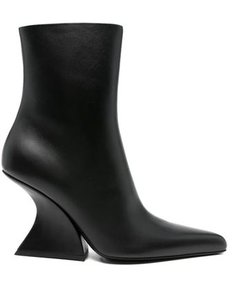 MUGLER bottines à bout pointu 100 mm - Noir