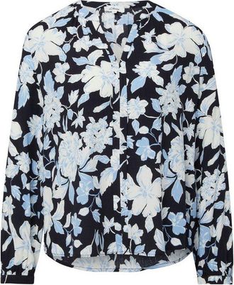 s.Oliver Langarmbluse Bluse Flie&szlig;ende Viskose-Bluse mit All-over-Print