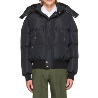 Alexander McQueen Mens Black Polyamide Bomber Clothing