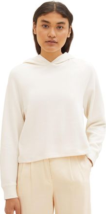 Tom Tailor Damen 1038374 Basic Hoodie, 10348-Gardenia White, XXL