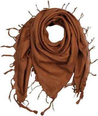 Freak Scene Kufiya - marron - marron - 100 x 100 cm - Shemagh - foulard Arafat palestinien - keffieh en coton