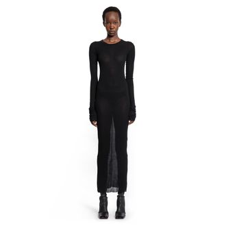 Rick Owens Concordians Rib Long Sleeve Dress