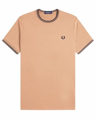 Fred Perry Softes T-Shirt mit Logo-Stickerei und Kontrastb&uuml;ndchen in