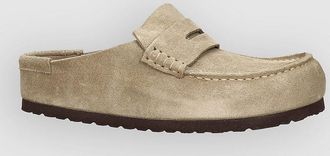 Birkenstock Naples Wrapped Suede Leather Sandalen taupe