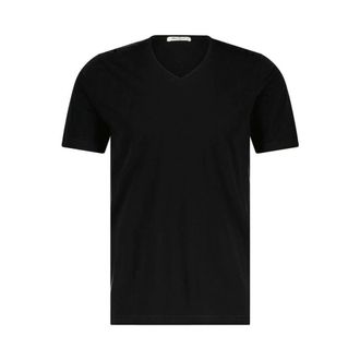 Stefan Brandt Klassisches V-Ausschnitt T-Shirt - - Tops - Herren - Schwarzk - XL