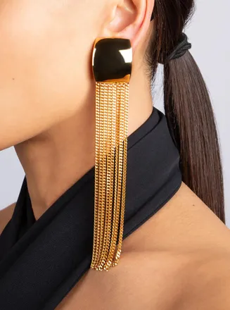 Federica Tosi Womens Earrings Julie Gold-Coloured Metallic