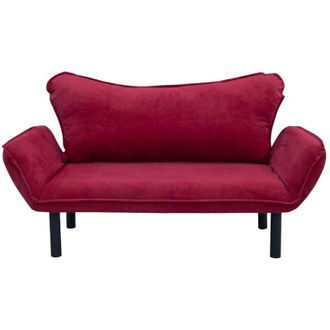 Dmora 2-Sitzer SchlafsofaHone, Verwandelbares Sofa, Lineare Stoffstruktur, Schlafsessel mit Stauraum, 140x65 h70 cm, Schwarz - Dmora