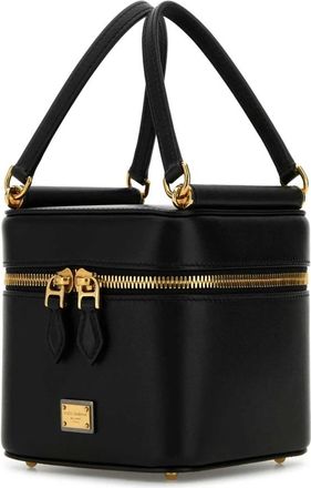 Dolce & Gabbana Femme, Sacs, Noir, Taille: ONE Size Sac &agrave; main Vanity Case en cuir