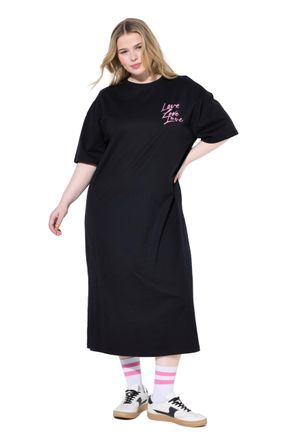 STUDIO UNTOLD Damen große Größen Übergrößen Plus Size Jerseykleid, Oversized, Bigshirt, Rückenprint schwarz 50+ 841486100-50+