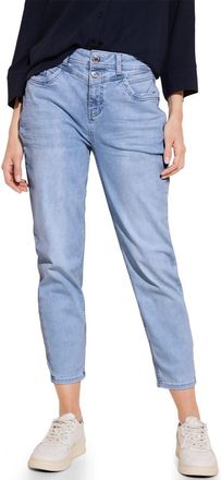 Street One Damen A377239 High Waist Jeans, Super Light Blue Washed, 26W / 28L