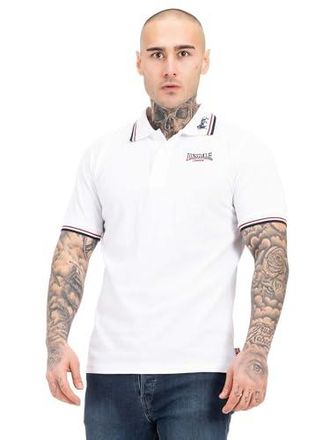 Lonsdale Lion - Polo - Droit - Homme, Blanc, X-Large (Taille fabricant: XL)