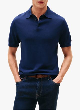 Tommy Hilfiger Polo uni en coton m&eacute;lang&eacute;