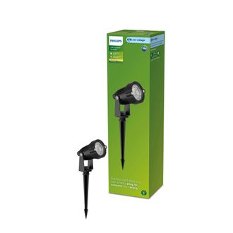 Philips Outdoor Niedervolt Caper Spots Erweiterung, 1x1,5W, 24V, 2700 Kelvin, IP67 wasserfest, schwarz