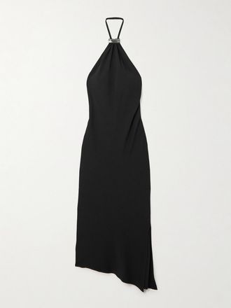 The Attico Neckholder-midikleid Aus Crêpe - Schwarz