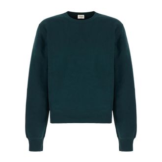 Saint Laurent Cassandre Sweatshirt - - Sweatshirts & Hoodies - Herren - Gr&uuml;n - S