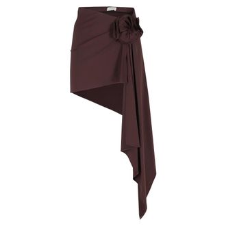 Magda Butrym Femme, Jupes, Rouge, Taille: 36 FR Asymmetrical Draped Swim Skirt